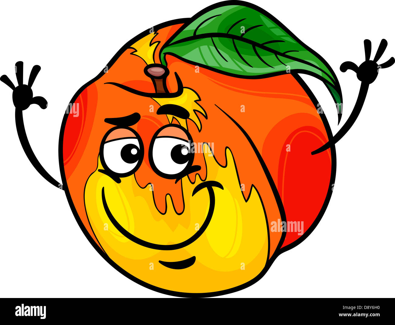 Cartoon Illustration de drôle de personnage comique de l'alimentation ...