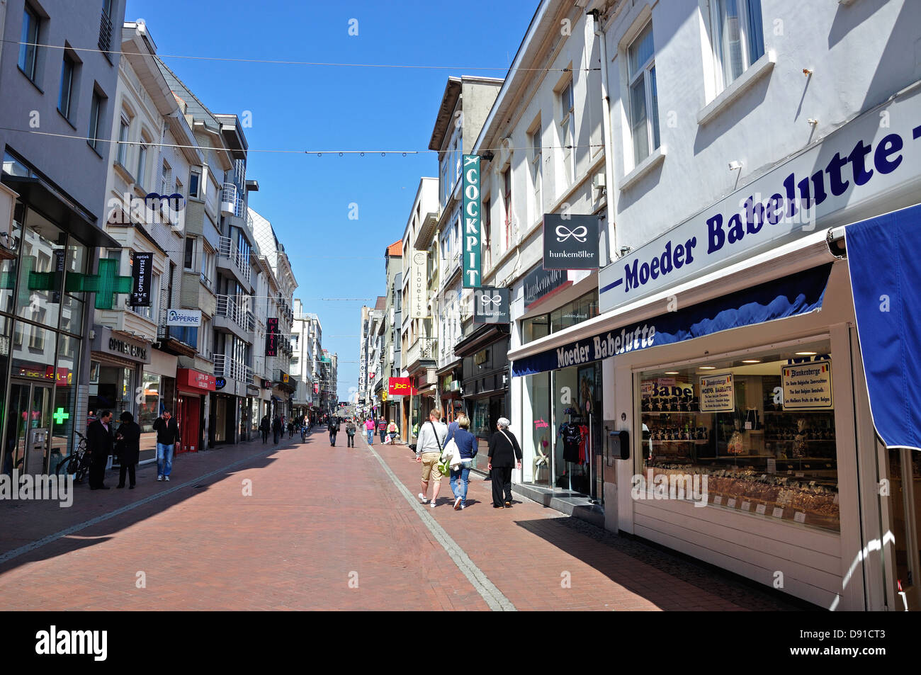 Kerkstraat, Blankenberge, Flandre occidentale Province, Région flamande ...
