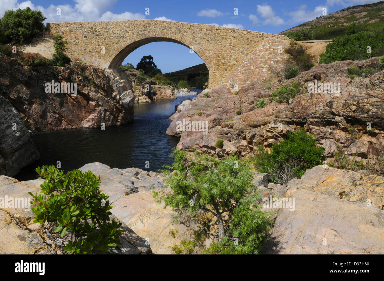 Pont sur la rivière Fango, vallée du Fango, Filosorma Région, Haute ...