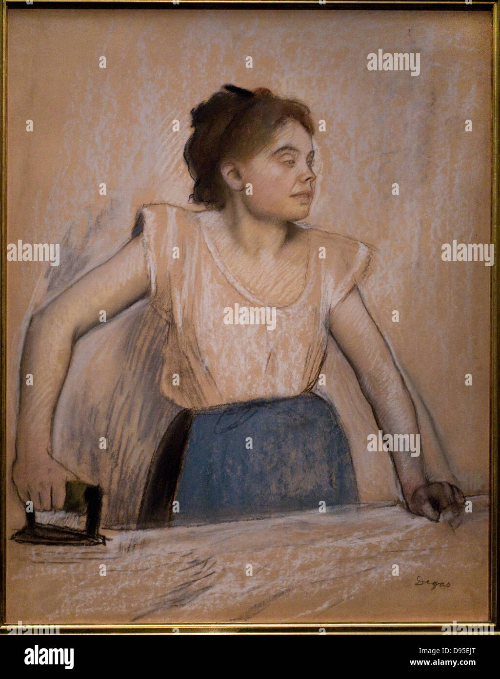 Edgar Degas La repasseuse - Le Preser 1869 XIX e siècle pastel, fusain ...