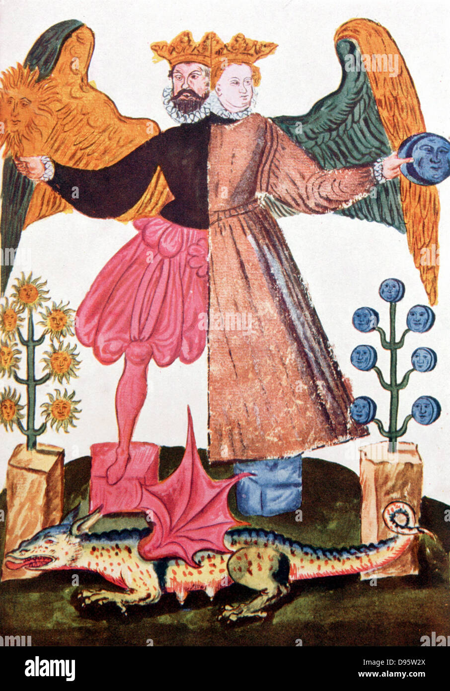 L'Androgyne hermétique : Roi =Sun =Gold, Silver Queen =Lune =, Dragon ...