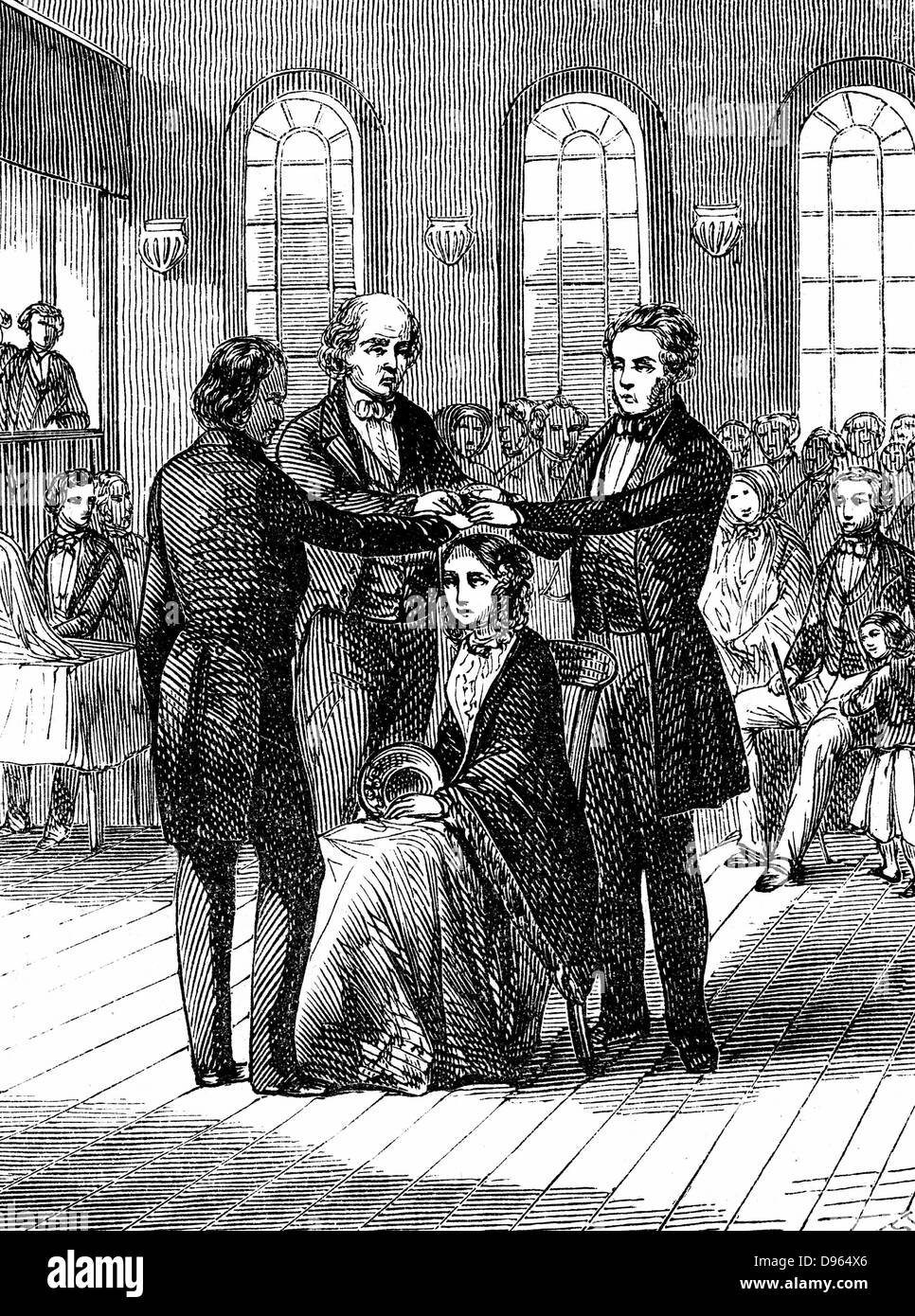 Les mormons (les Mormons-Saints). Cérémonie de confirmation des Mormons ...