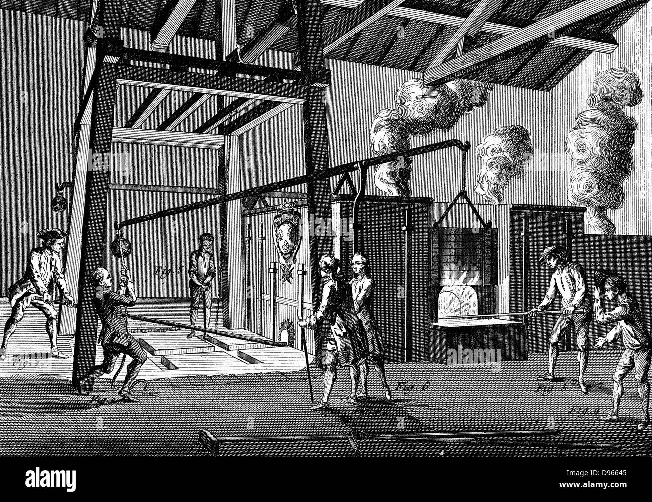 Fonderie de canons Banque d'images noir et blanc - Alamy