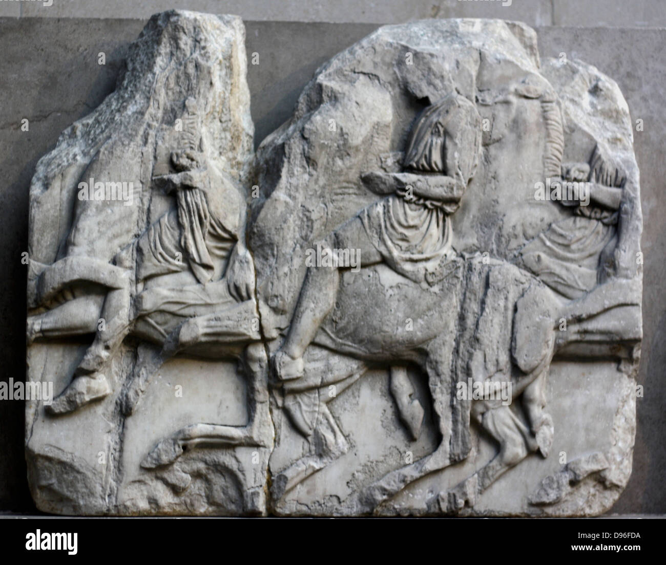 Détail de la frise du Parthénon. Sculpture en marbre grec, entre 443 ...
