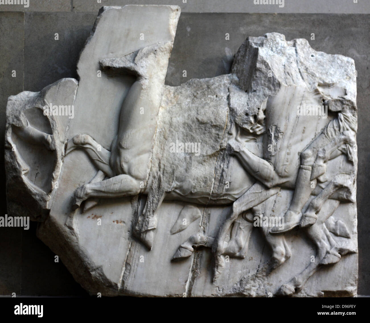 Détail de la frise du Parthénon. Sculpture en marbre grec, entre 443 ...