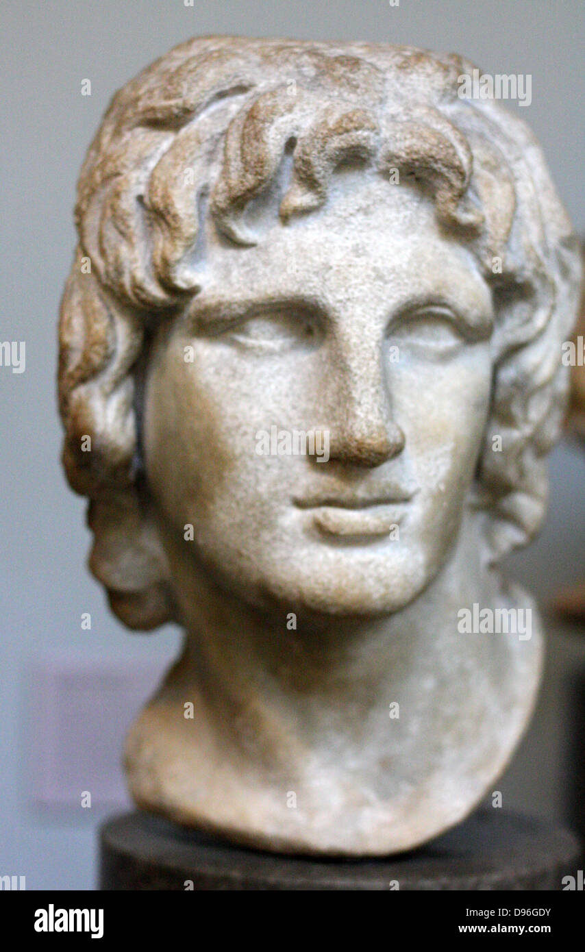 Sculpture Portrait d'Alexandre le Grand. Fait de marbre, dit être d ...