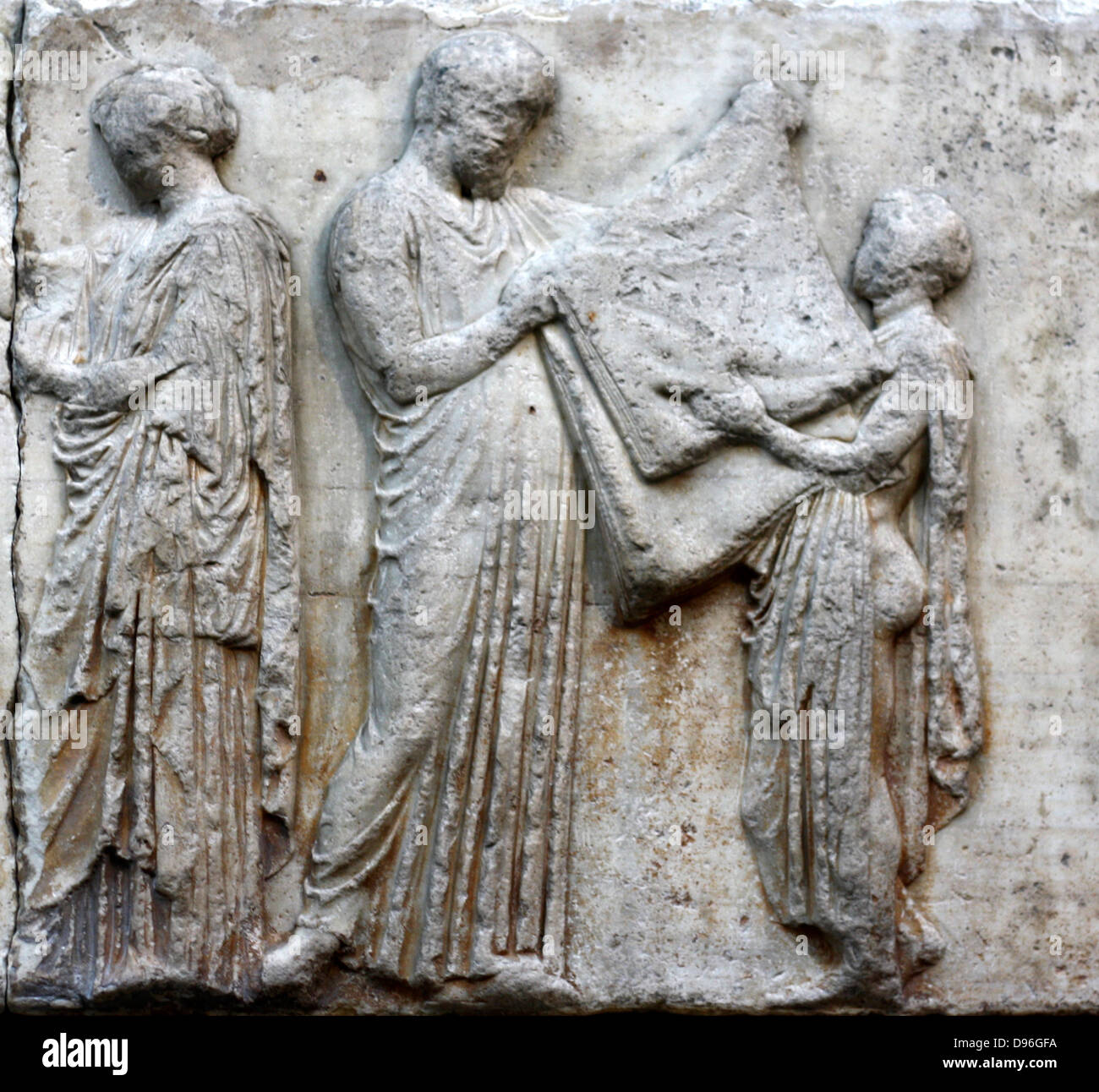 Détail de la frise du Parthénon. Sculpture en marbre grec, entre 443 ...