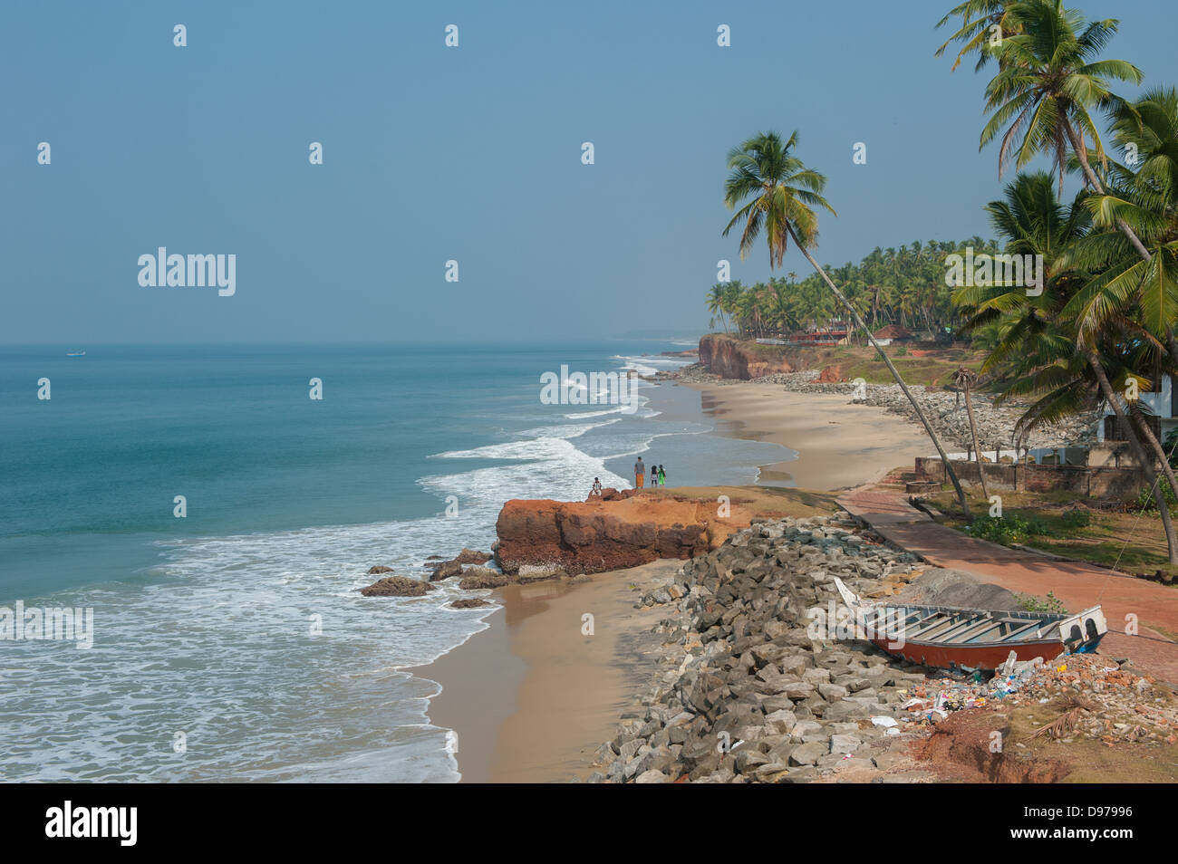 Plage de varkala Banque de photographies et d’images à haute résolution ...