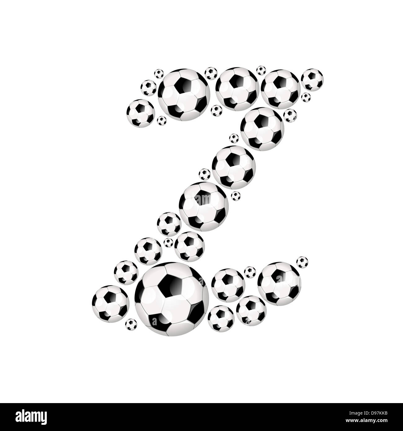 Soccer alphabet capital letter illustration Banque de photographies et ...