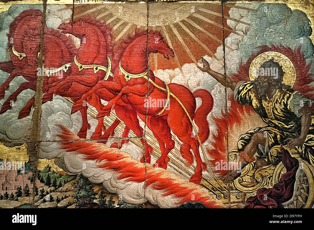 Icône byzantine authentique de Saint Elie - au Musée byzantin et ...