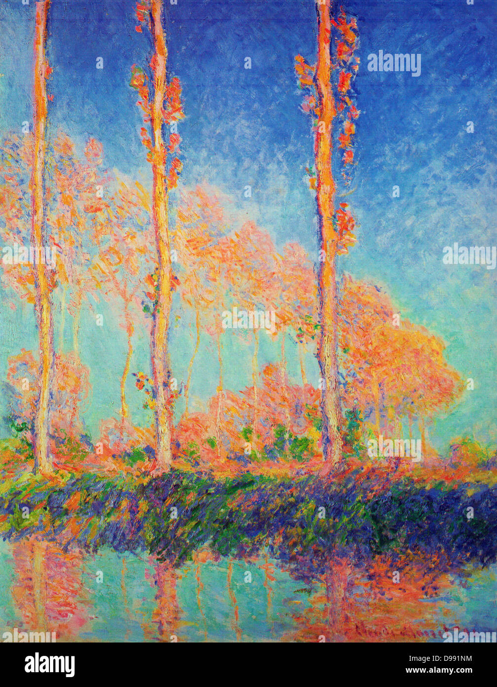 Les peupliers de Claude Monet (automne), 1891. La série peuplier ...