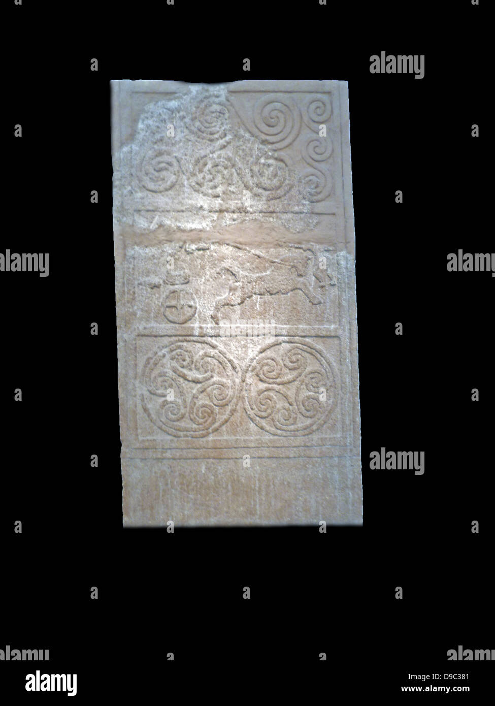 Fait à partir de la Stèle funéraire en pierre poreuse avec une scène de ...