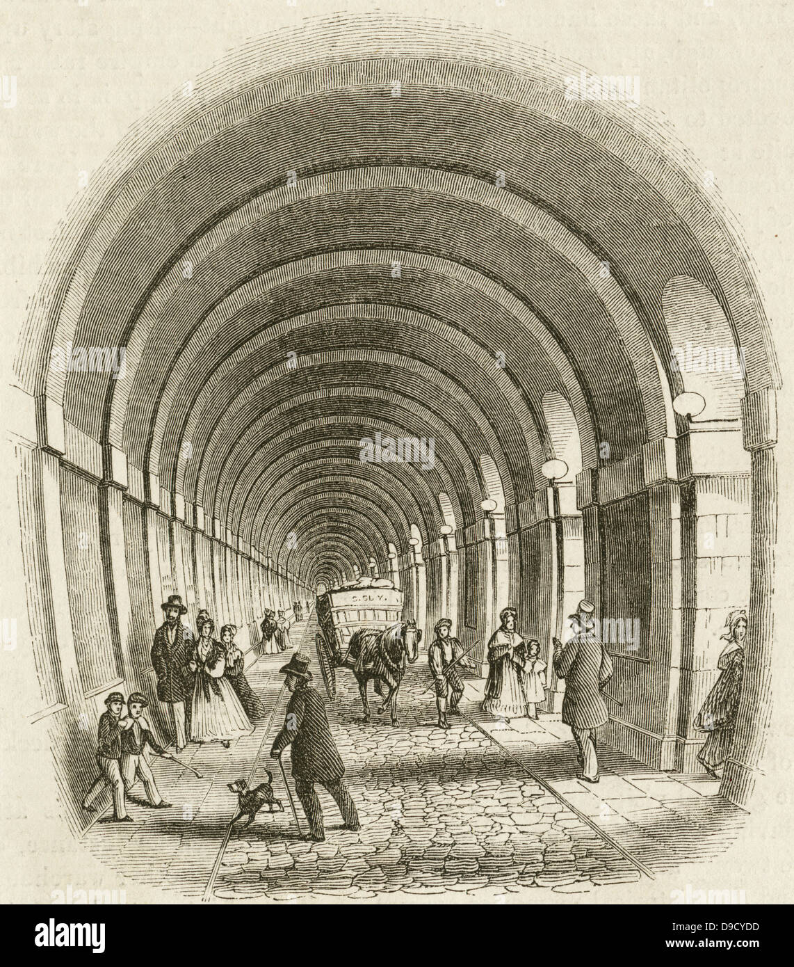 Le tunnel de la tamise qui relie rotherhithe et wapping Banque de ...