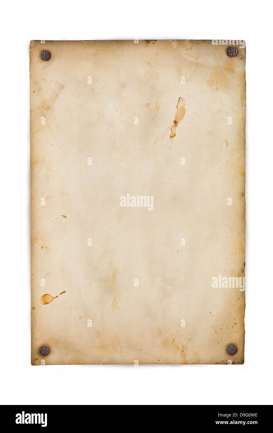 Parchemin vierge western Banque d'images détourées - Alamy