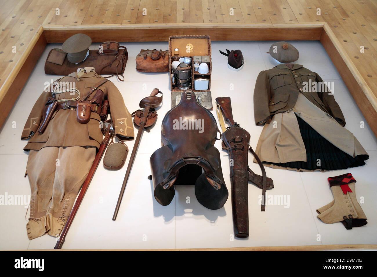 WW1 infanterie britannique d'un kit Lieutenant & Scottish soldat d ...