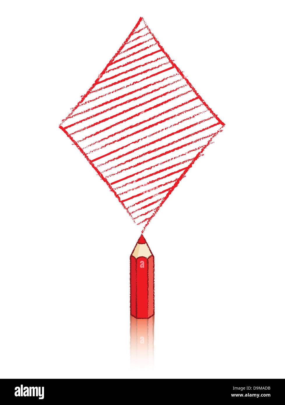 Dessin au crayon rouge Banque de photographies et d’images à haute ...