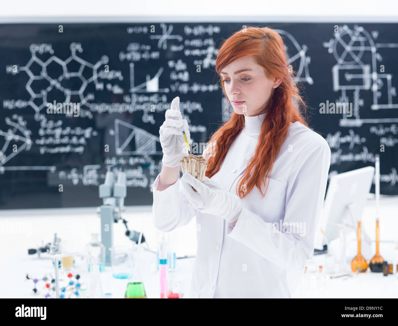 General view chemistry laboratory lab table Banque de photographies et ...