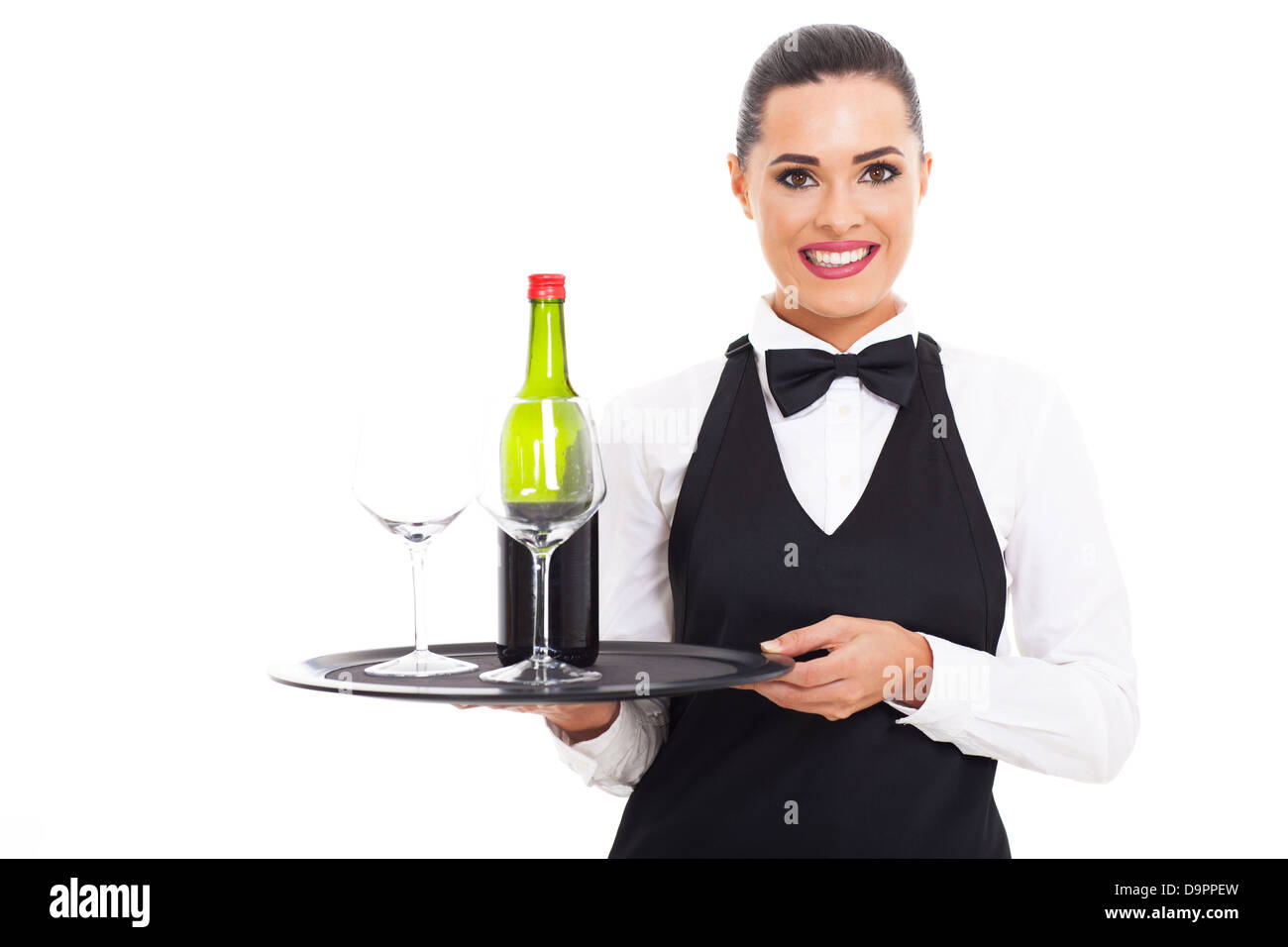Serveuse Avec Plateau Banque d'image et photos - Alamy