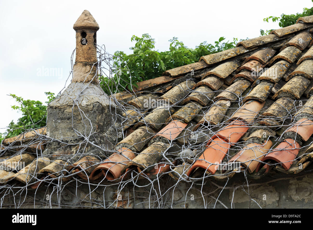 Tuiles en terre cuite terre cuite vieilli Banque de photographies et d ...