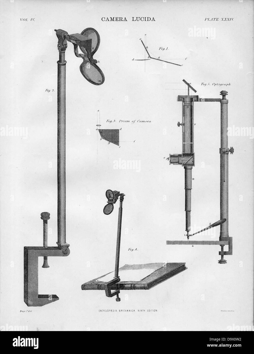 Appareil photo lucida dessin Banque d'images noir et blanc - Alamy