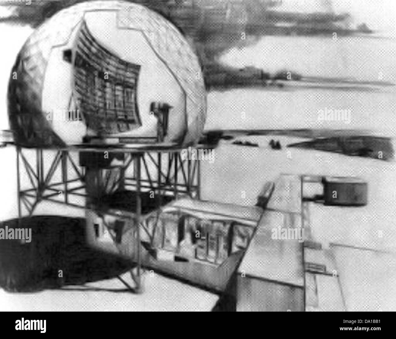 Radar de contrôle de la circulation aérienne Banque d'images noir et blanc - Alamy