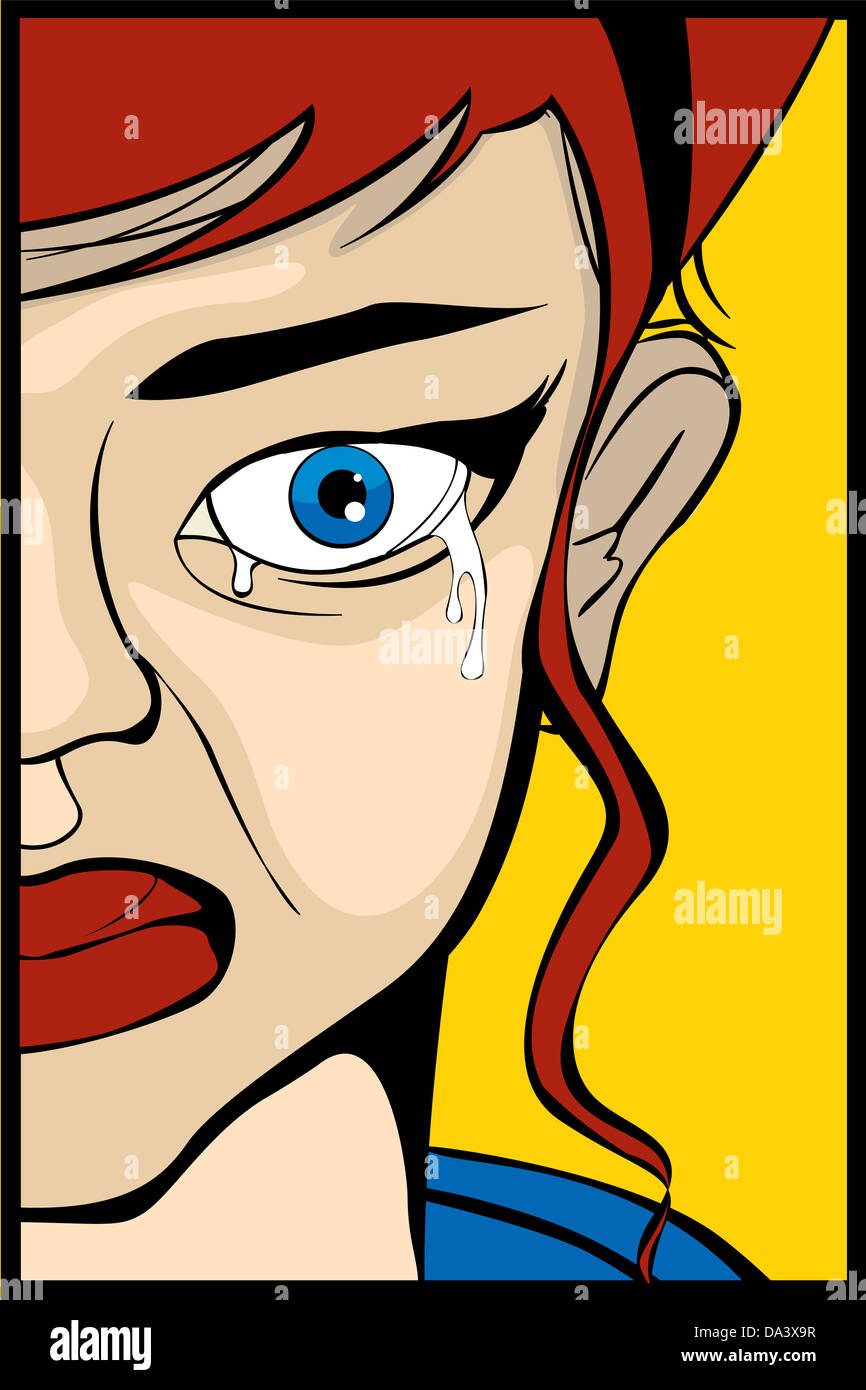 Dessin de femme qui pleure Banque de photographies et d’images à haute résolution - Alamy