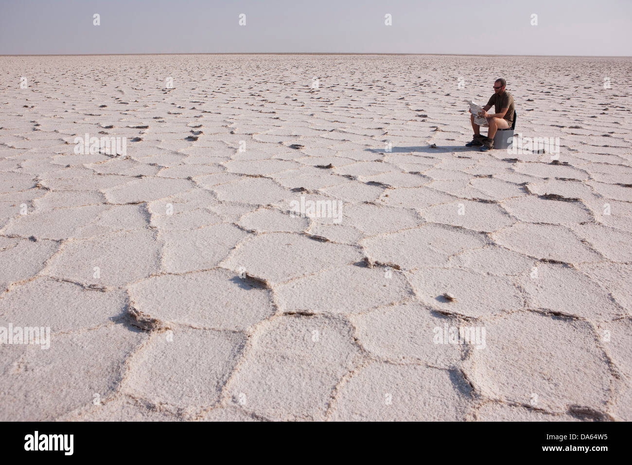 Salt lake, Danakil, Dallol, Afrique, sel, saline, sel de l'exploitation ...