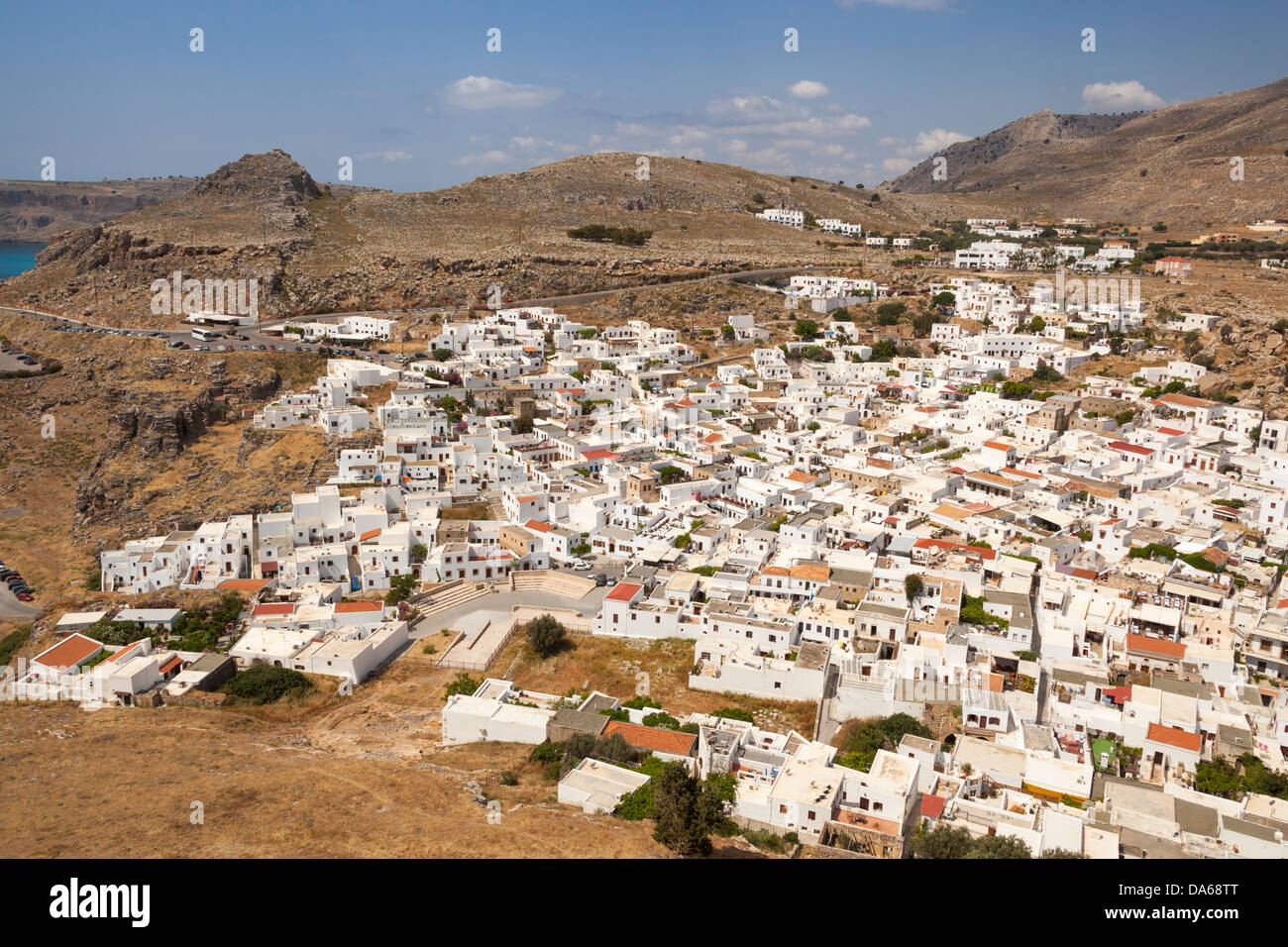 La ville de lindos Banque de photographies et d’images à haute ...