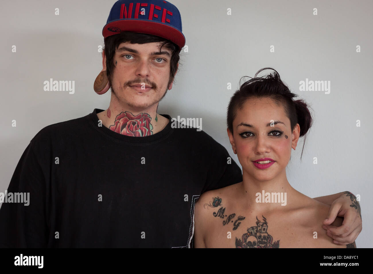 Milan, Italie - 6 juillet 2013 : Portrait d'un jeune à Tatuami cuople, importante manifestation ...