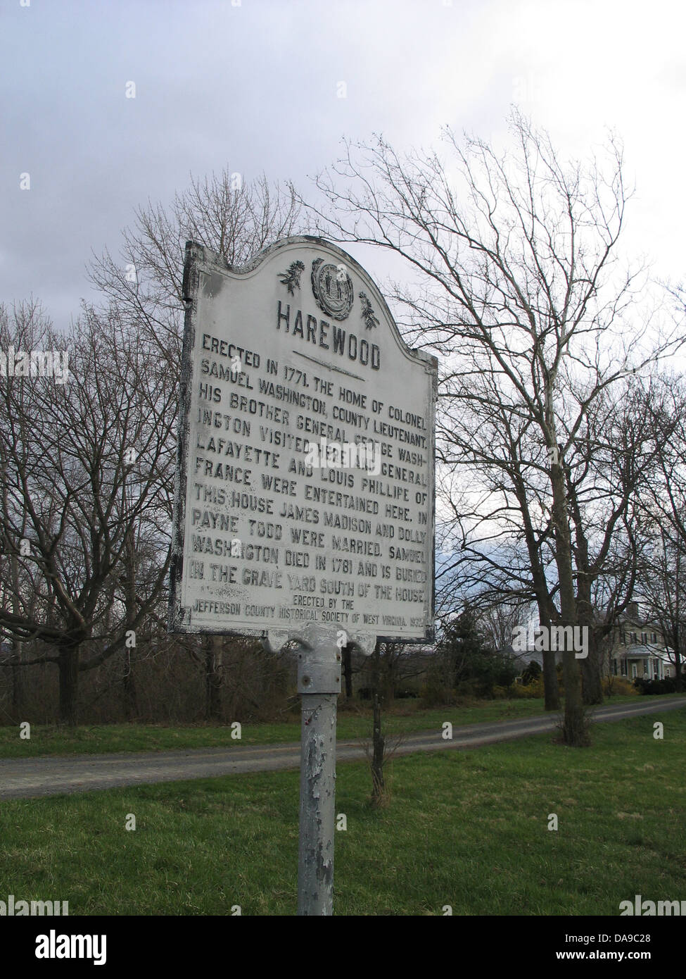 Érigée en 1771. HAREWOOD La maison du Colonel Samuel Washington County ...