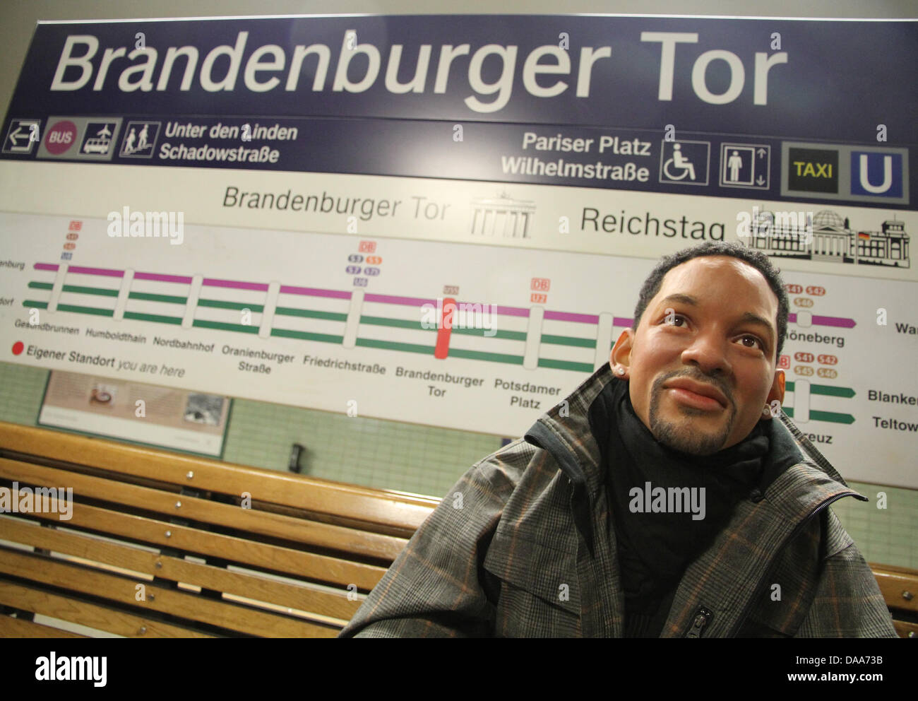 Une figure de cire de l'acteur américain Will Smith de le musée de cire Madame Tussauds est ...