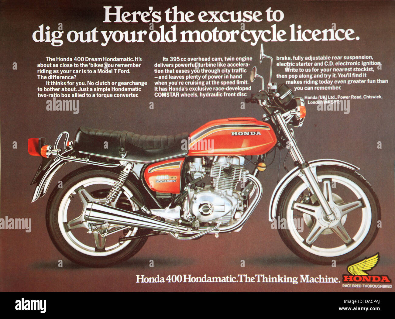 Moto honda des années 1970 Banque de photographies et d’images à haute ...