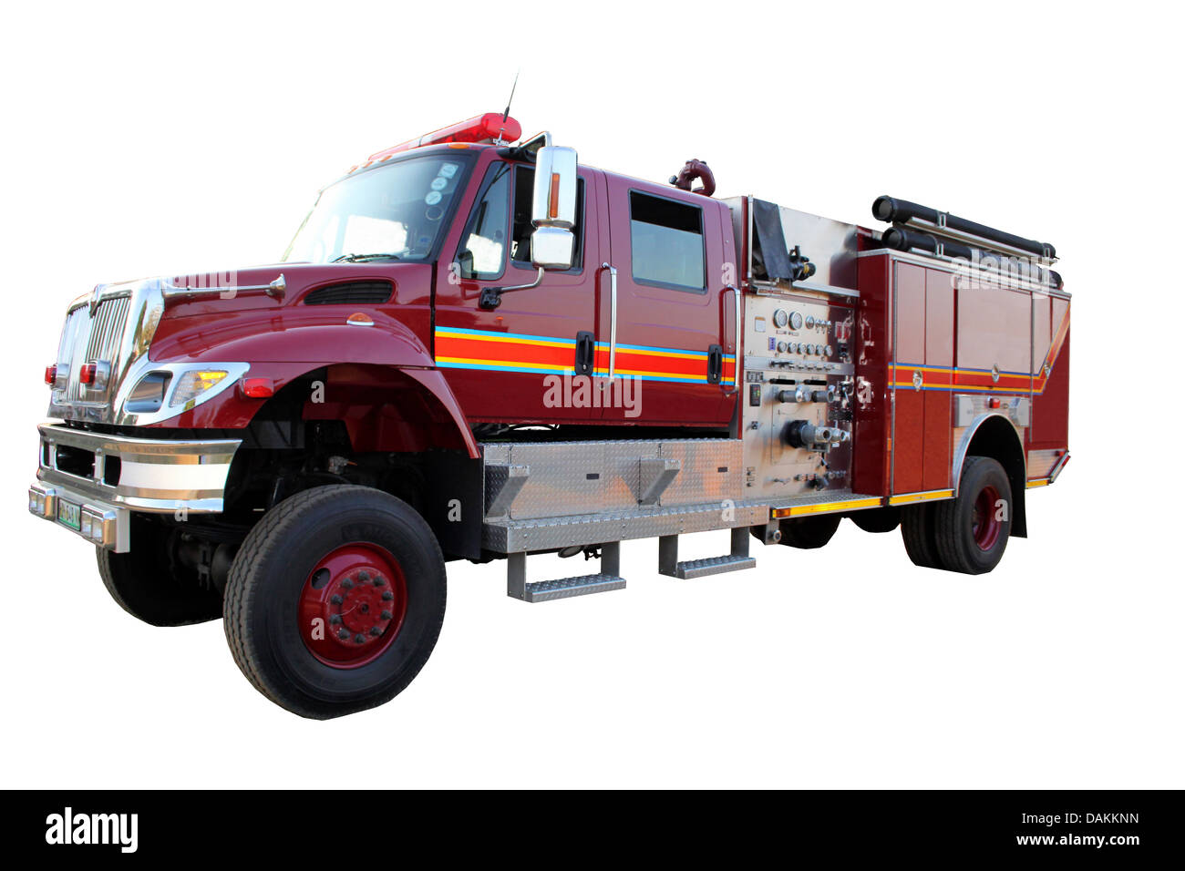 Camion de pompier rouge Banque d'images détourées - Alamy
