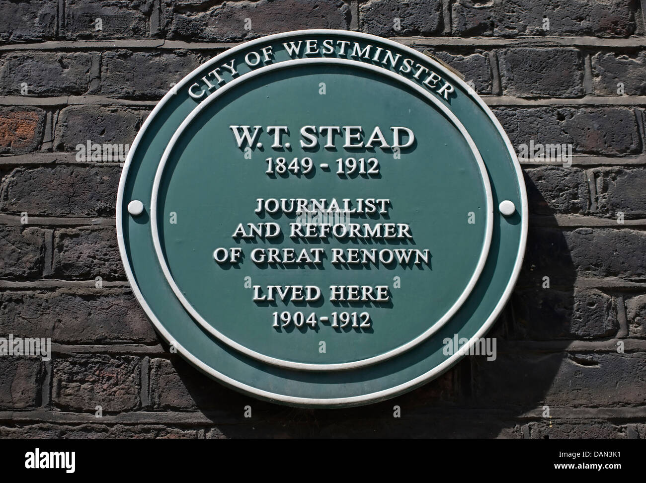 Un marquage de la plaque verte westminster accueil du journaliste ...