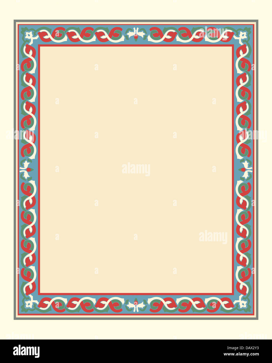 Arabesque border frame Banque de photographies et d’images à haute ...