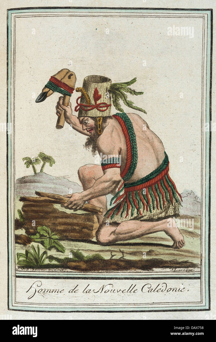 Les costumes de différents pays, "homme de la Nouvelle Calédonie' M.83. ...