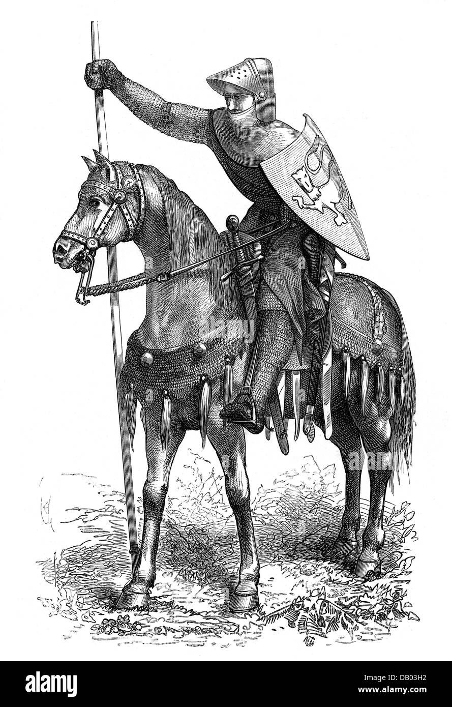 Armée, Moyen-Âge, les chevaliers, chevalier Français de la seconde ...