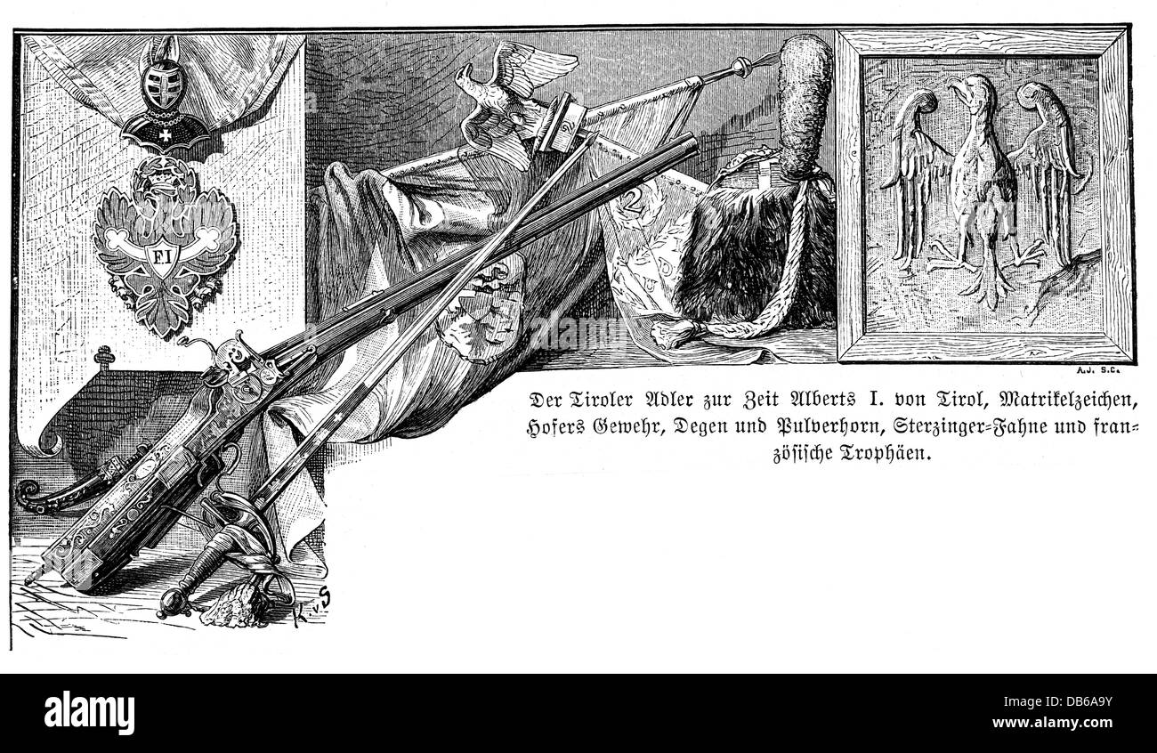 heraldry, armoiries, symboles et signes du Tyrol: Aigle tyrolien du ...