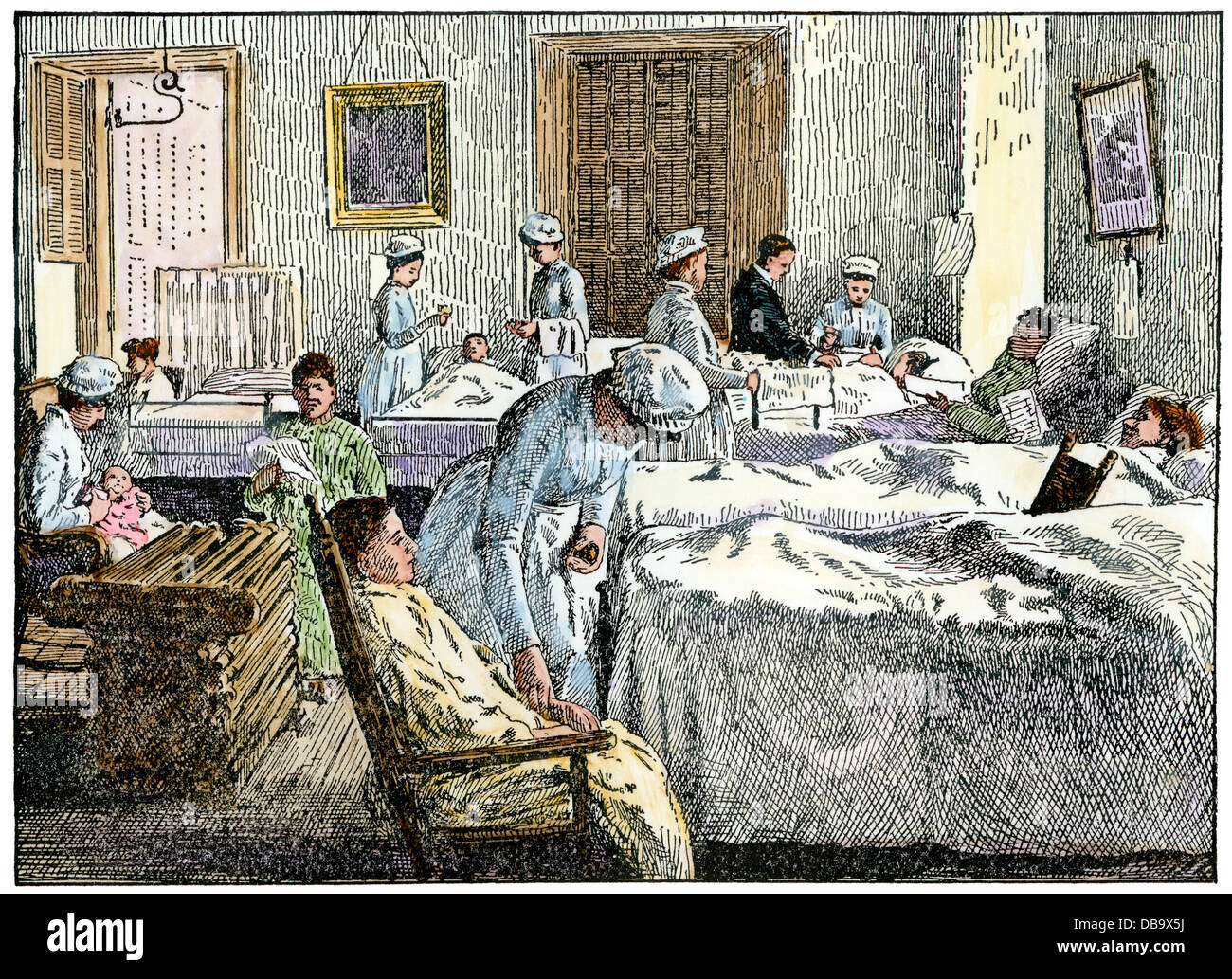 Old fashioned hospital ward Banque de photographies et d’images à haute ...