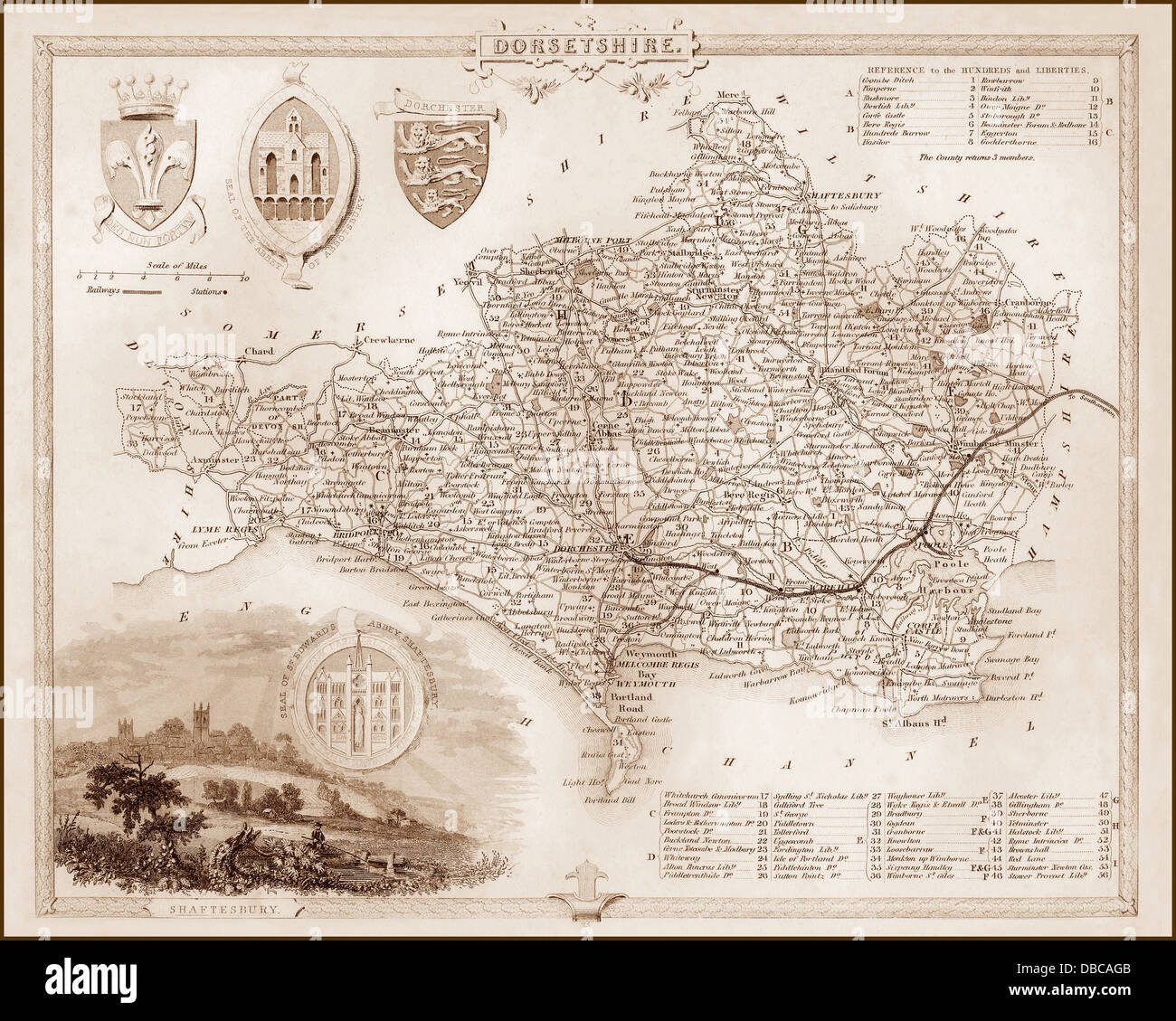 Carte du dorset Banque de photographies et d’images à haute résolution ...