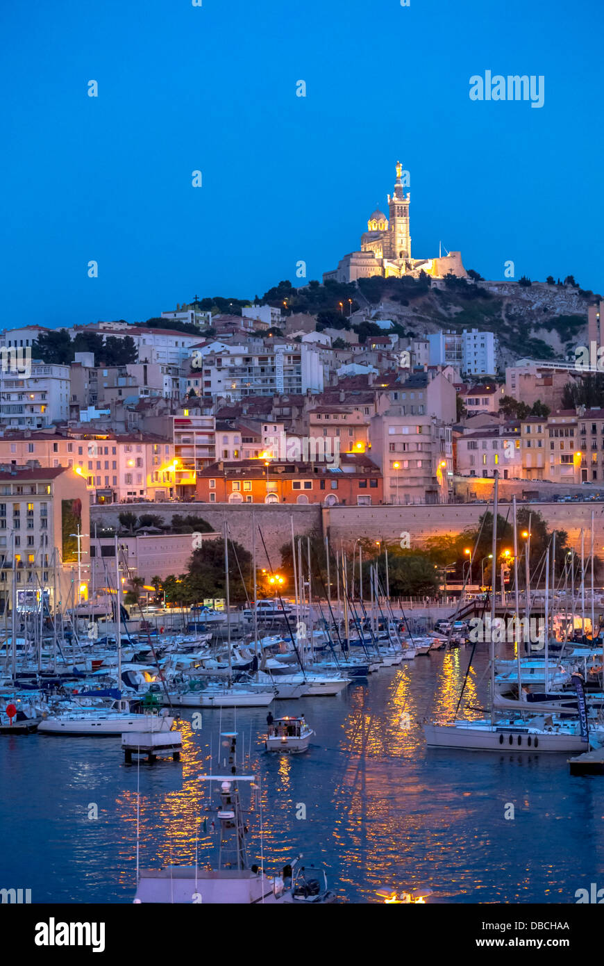Marseille, France, paysages romantiques du vieux quartier du Port, au ...