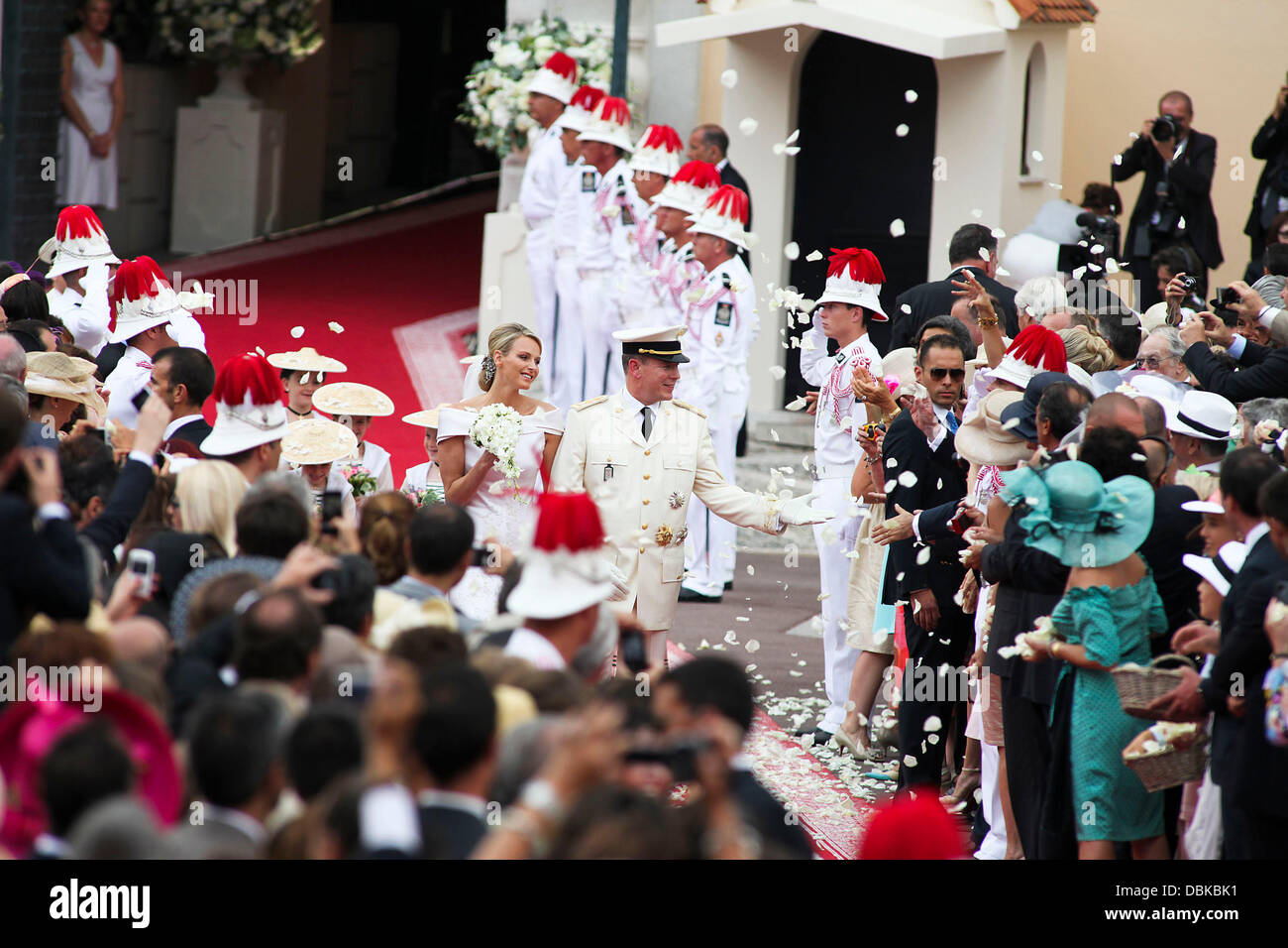 Le Prince Albert II de Monaco et Charlene Wittstock cérémonie ...