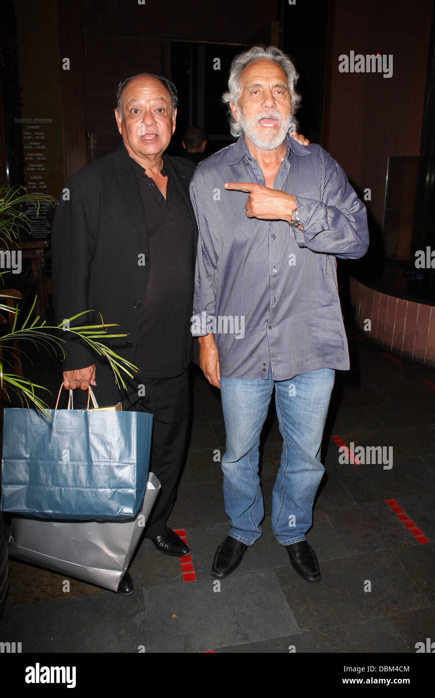 Cheech et Chong (Richard 'Cheech Marin' et Tommy Chong) à l'extérieur ...