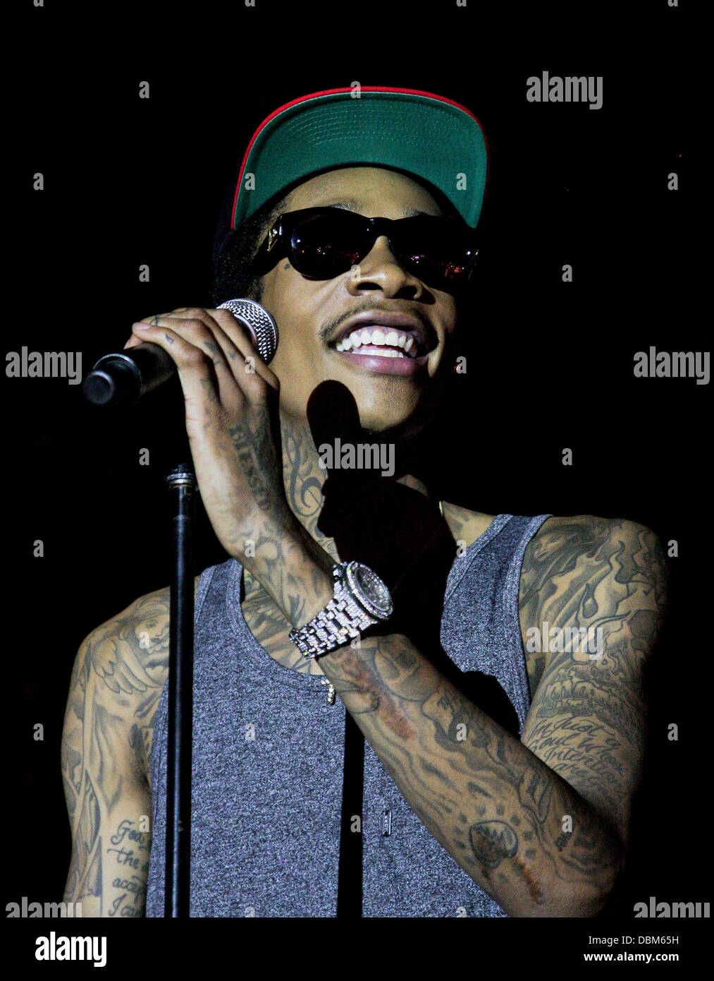 Wiz Khalifa effectue au cours de la 'Rolling Papers Tour' à Sunset Cove ...