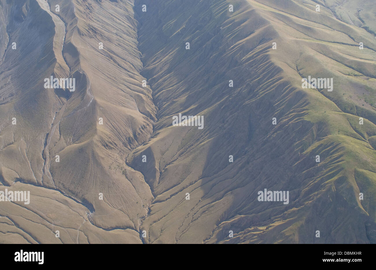 Vue aérienne de l'érosion dans les cendres volcaniques Gregory Rift ...