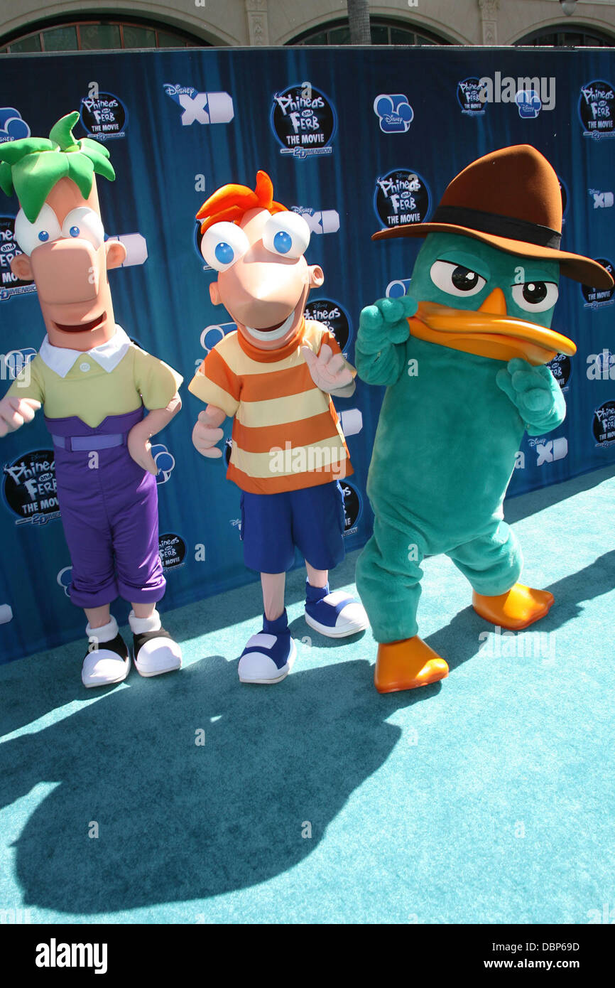 Phineas et Ferb, Perry l'Ornithorynque Hollywood Première du Disney ...