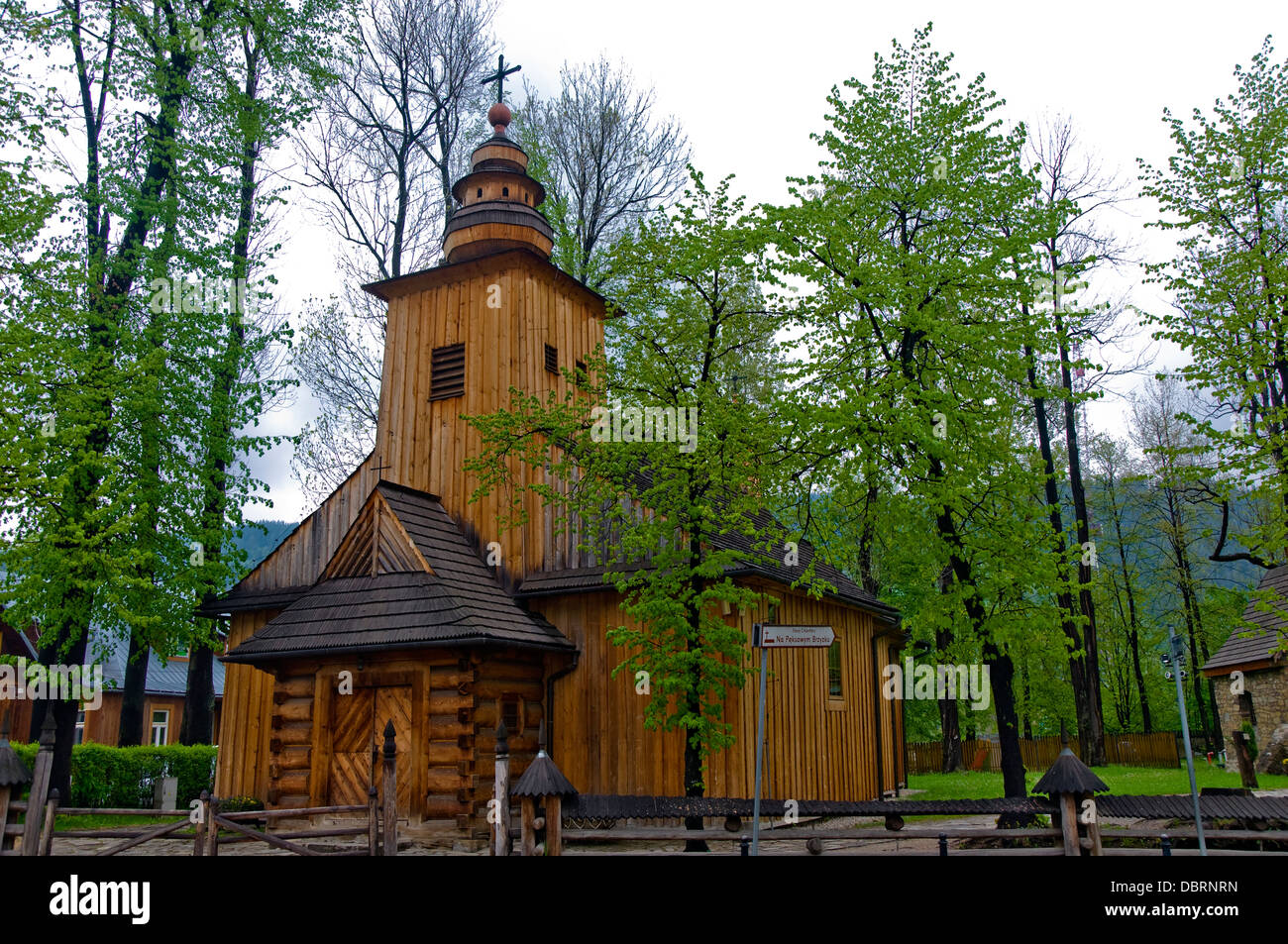Église en bois, Zakopane, Pologne Photo Stock - Alamy