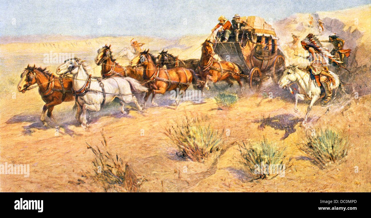 American indians attack Banque de photographies et d’images à haute ...