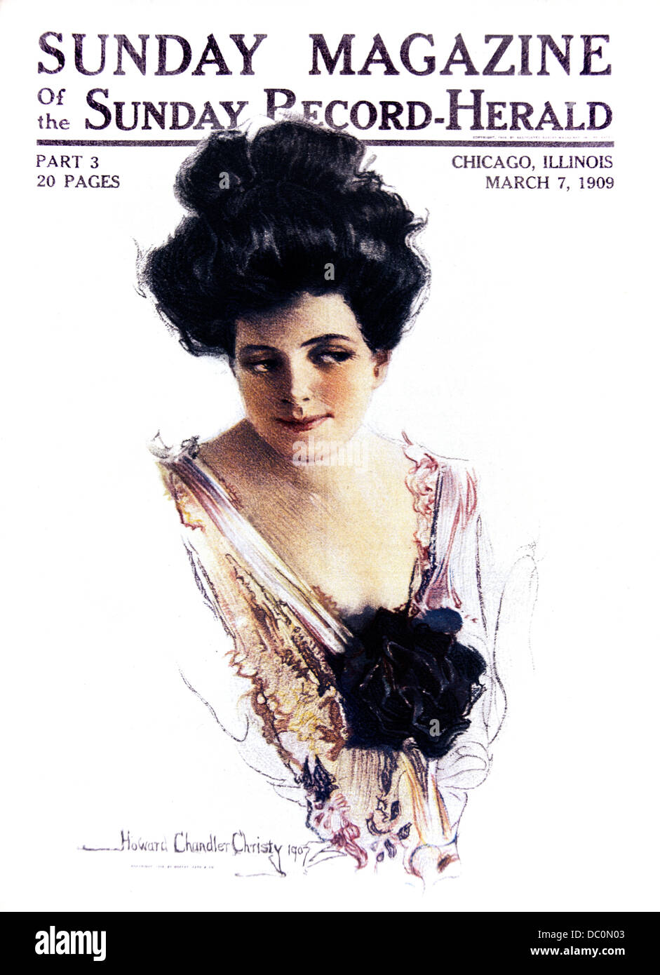 Couverture de magazine de mode des années 1900 Banque de photographies ...