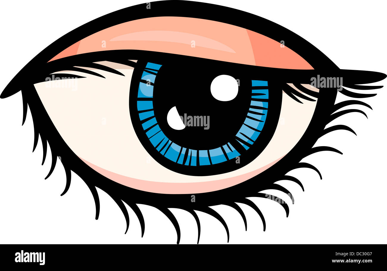 Cartoon Illustration de l'Œil humain Clip Art Photo Stock - Alamy